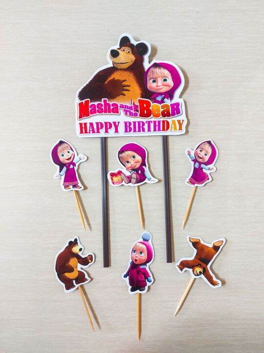 TOPPER MARSHA AND THE BEAR / CAKE TOPPER MARSHA / TOPPER KUE MARSHA ...