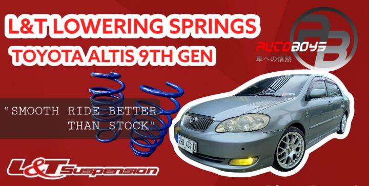L&T lowering springs for Toyota Altis Gen9,10,11 | Lazada PH