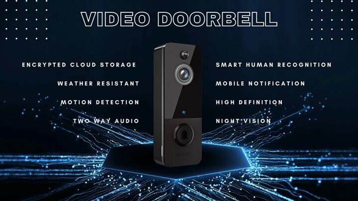 Smart wireless Doorbell camera Video voice intercom outdoor gate WiFi ...