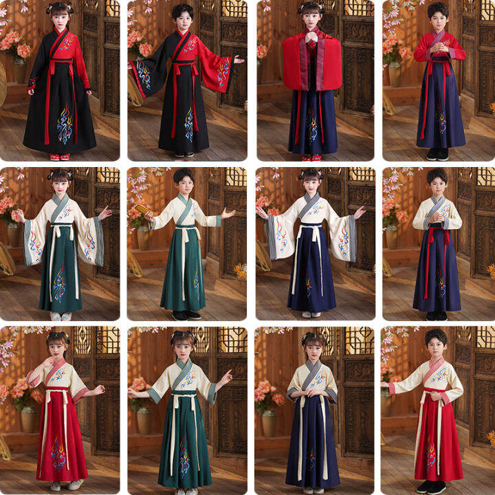 Children's Han Chinese Costume Wei and Jin Style Boy Chivalrous Girl ...