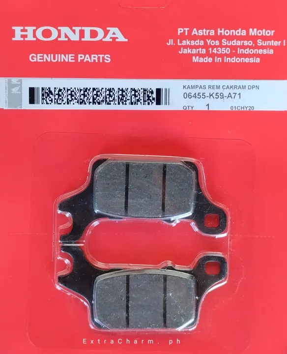HONDA CLICK 125i/150i V2 BRAKE PAD KIT FRONT GAME CHANGER (06455-K59 ...