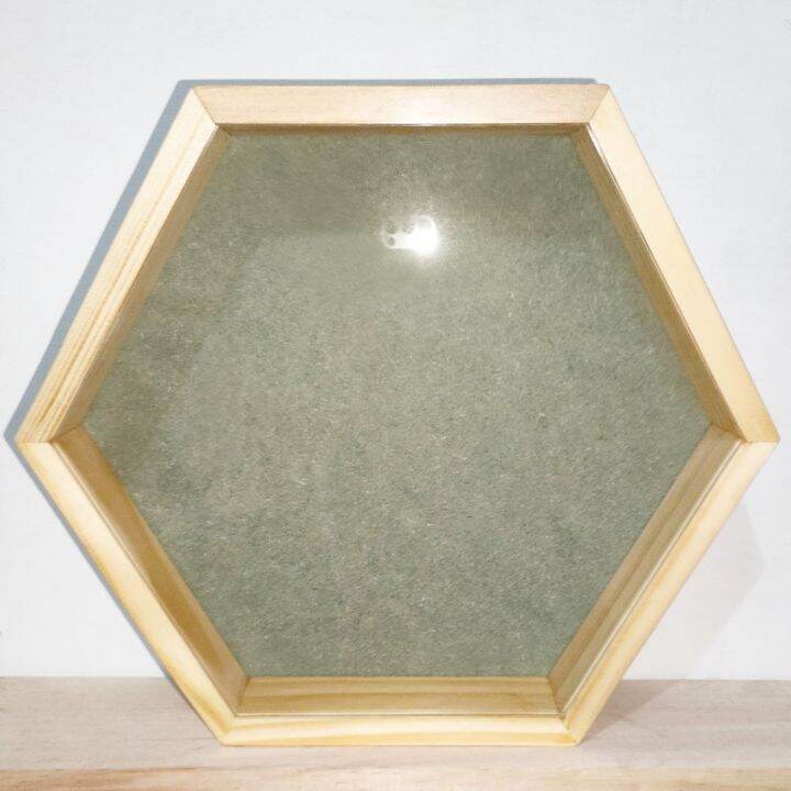 Bingkai 3D Hexagonal Diameter 30cm/ Bingkai Mahar Hexagonal - Frame 3D Mahar Hexagonal Segi Enam ...
