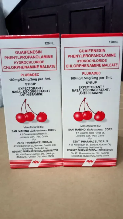 PLURADEC 120ml Guaifenesin Expectorant/Nasal Decongestant Antihistamine ...