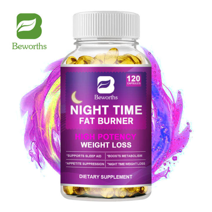 BEWORTHS Night Time Slimming Fat Burning Capsules Support Weight Loss ...