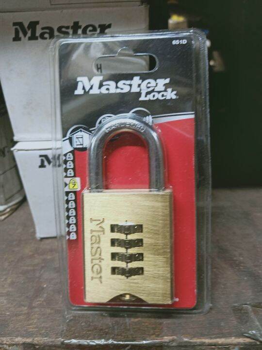 MASTER SOLID BRASS MASTER COMBINATION PADLOCK HARDENED STEEL SHACKLES ...