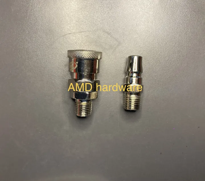 SM20 PM20 QUICK COUPLER SAMBUNGAN KOMPRESOR ANGIN 1/4" Stainless Steel ...