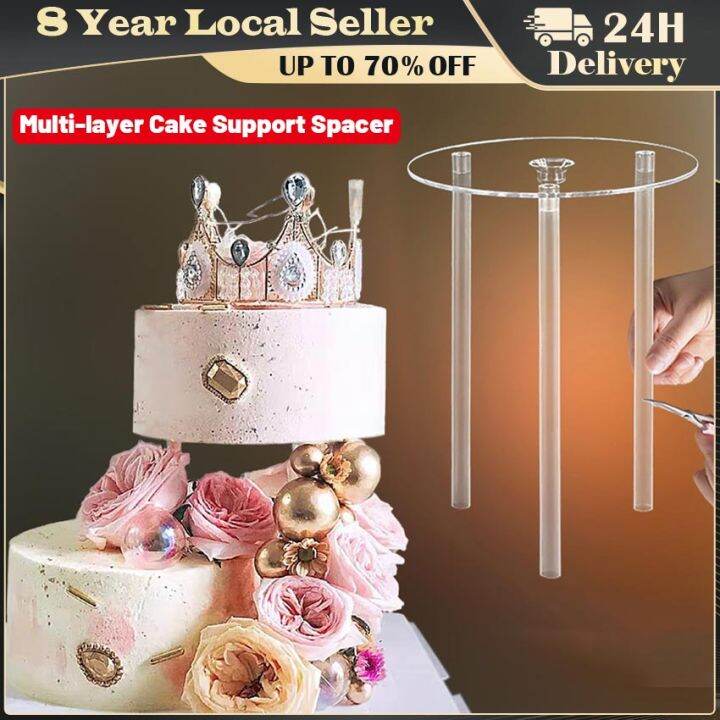 New Cake Tier Support Cake Dowel Rods Set 3Pcs Sticks with 1Pc Cake ...