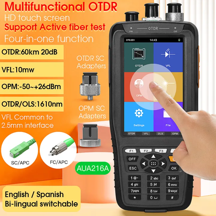 AUA216A/U Smart OTDR 1310 1550nm 1610nm with VFL/OPM/OLS Touch Screen ...