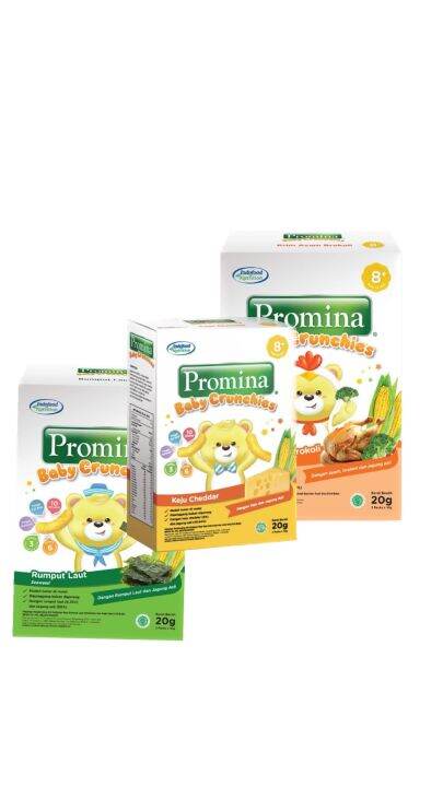 Promina Baby Crunchies 20 Gram Keju Cheddar / rumput laut / krim ayam ...