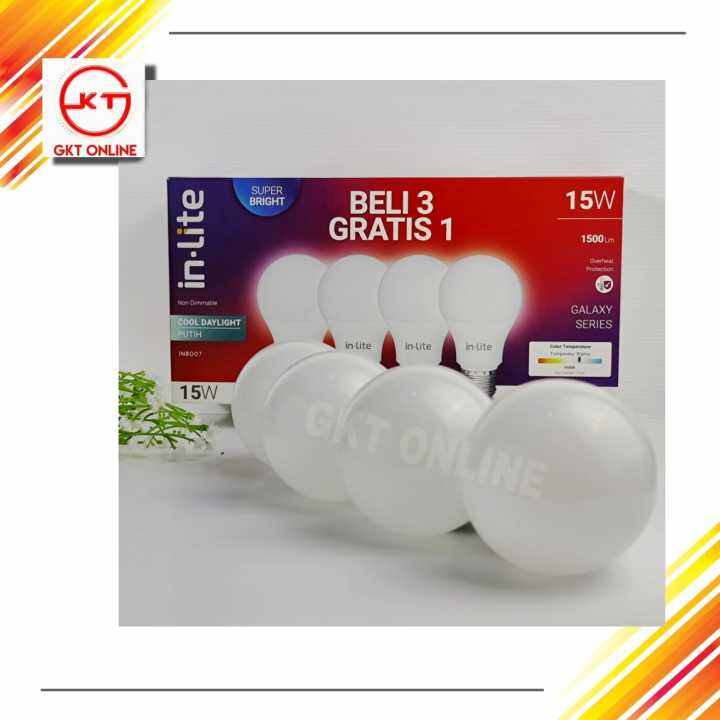 Lampu LED Bohlam In-Lite 15 watt / Lampu paket LED Inlite 15 watt ...