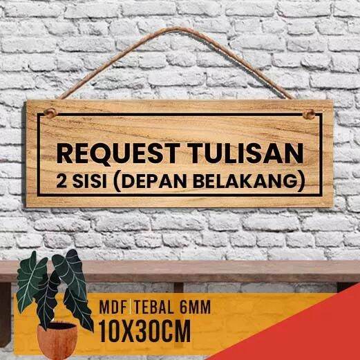 Papan Nama Kayu Sign Board Kayu murah open close toilet wifi no smoking ...