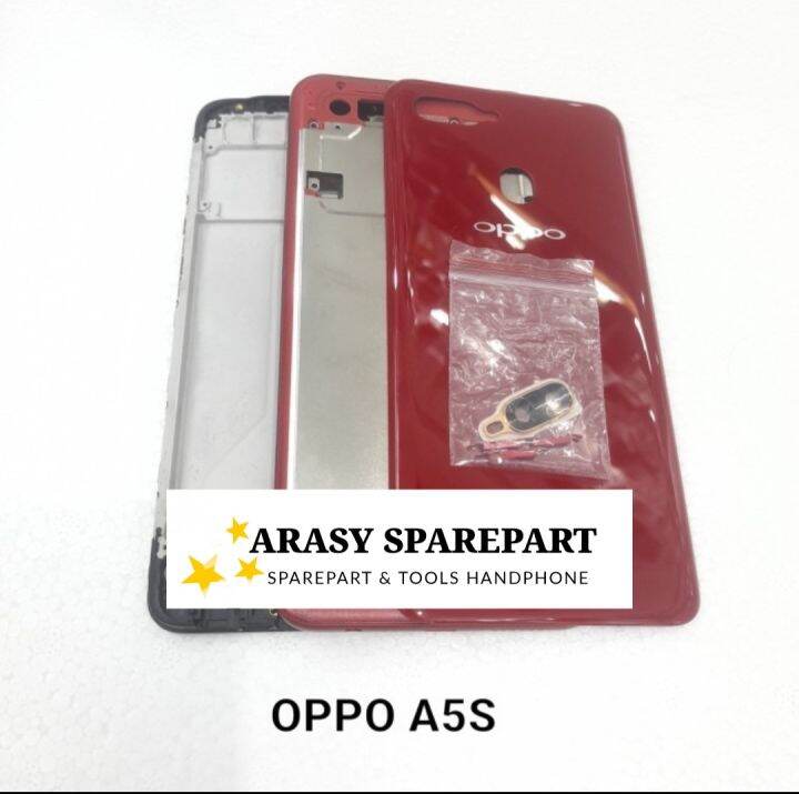 CASING FULL SET FRAME DAN BAZZLE TULANG TENGAH TATAKAN LCD OPPO A5S ...
