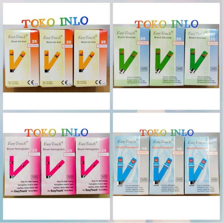 Stik Gula/Stik Cholesterol/Stik Asam Urat/Stik Hemoglobin Merk EASYTOUCH | Lazada Indonesia