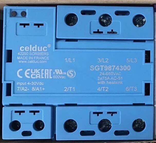SGT9874300 CELDUC Solid State Relay SSR Relay 3PST-NO 75A 24-660V ...