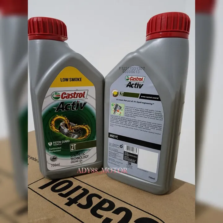 CASTROL ACTIVE 2T LOW SMOKE, OLI SAMPING 700 ML BER SNI | Lazada Indonesia