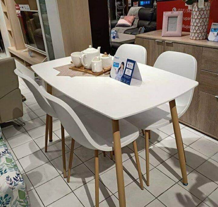 Meja makan informa maeve putih meja makan minimalis meja kafe kursi ...