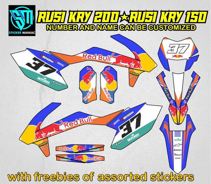 Rusi KRY 200, Rusi KRY 150 full body decals | Lazada PH
