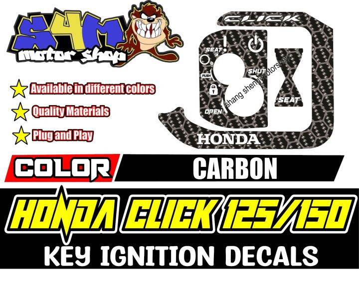 Honda Click V2 and V3 Key ignition Honeycomb design sticker | Lazada PH