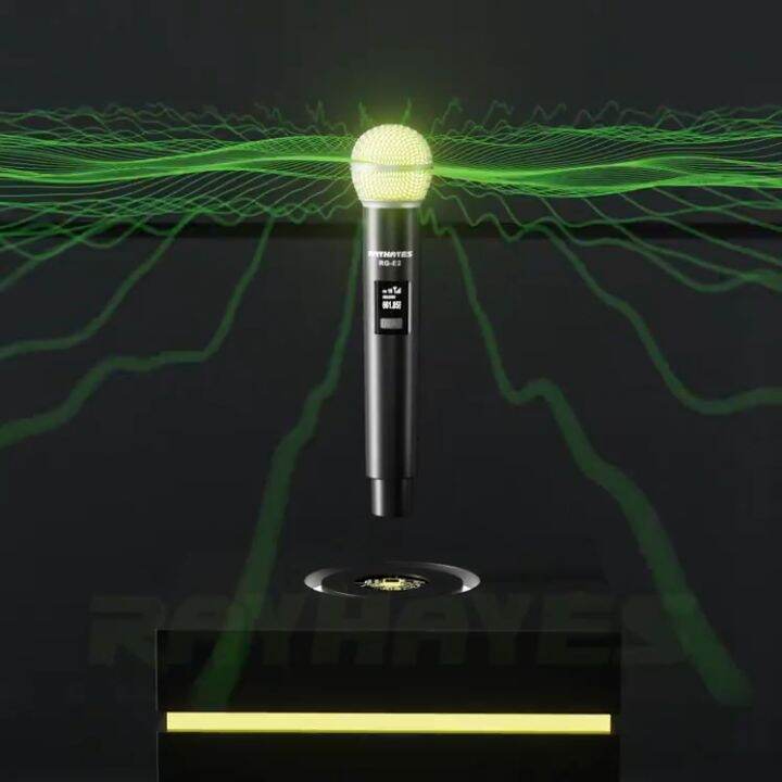 RAYHAYES RG-E2 ไมโครโฟนไร้สาย ไมค์ลอยแบบพกพา พร้อมไฟ led ไมค์คู่แบบมือ ...