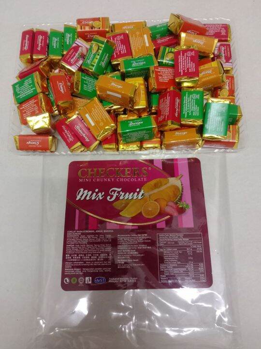 COKLAT CHECKERS MINI CHUNKY CHOCOLATE MIX FRUIT , CAMPURAN BUAH BUAHAN ...