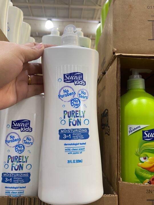 Suave Kids Purely Fun Moisturizing 3-in-1 Shampoo Conditioner & Body ...