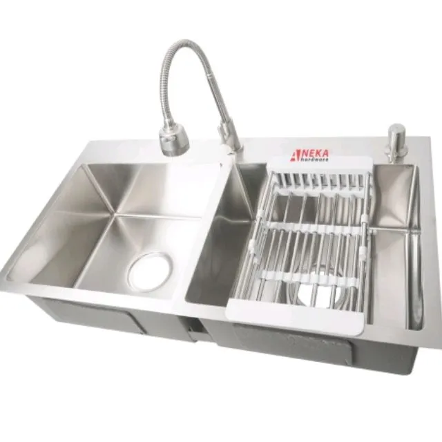 KITCHEN SINK 8245 EXCLUSIVE INOBE GOLDEN HAND PAKET LENGKAP Stainless ...