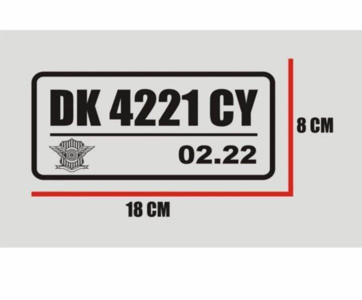 Cutting sticker plat Nomor Motor Stiker plat Nomer Motor | Lazada Indonesia