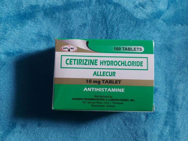 Cetirizine (Allecur) 10mg 10/20/100 tablets | Lazada PH