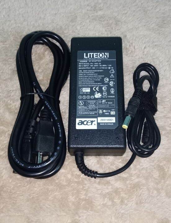 สายชาร์จโน๊ตบุ๊ค Adapter acer อะแดปเตอร์ 19v/4.74a อะเดปเตอร์โน๊ตบุ๊ค ...