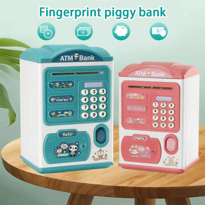 （RED Pre-order）Kids Atm Savings Machine Coin Bank Box Intelligent Bank ...