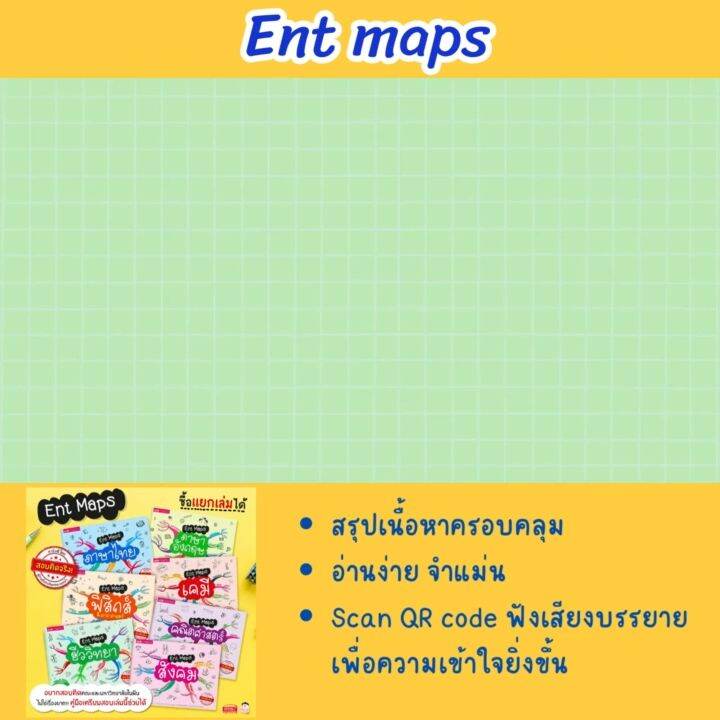หนังสือ Ent Maps แผนภาพสรุปเนื้อหาระดับ ม.ปลาย ครอบคลุม กระชับ เข้าใจ ...