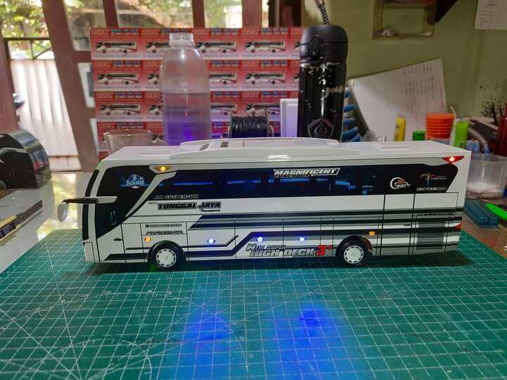 Miniatur Bus Full RC Full Telolet Full Led Full Strobo Telolet Basuri ...
