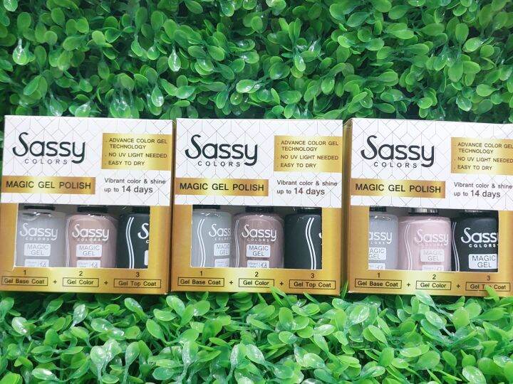 sassy colors MAGIC GEL NAIL POLISH TRIO PACK /starter pack | Lazada PH