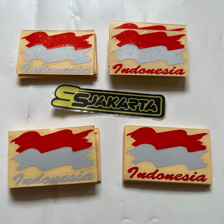 STIKER STICKER BENDERA INDONESIA KIBAR CUTTING | Lazada Indonesia