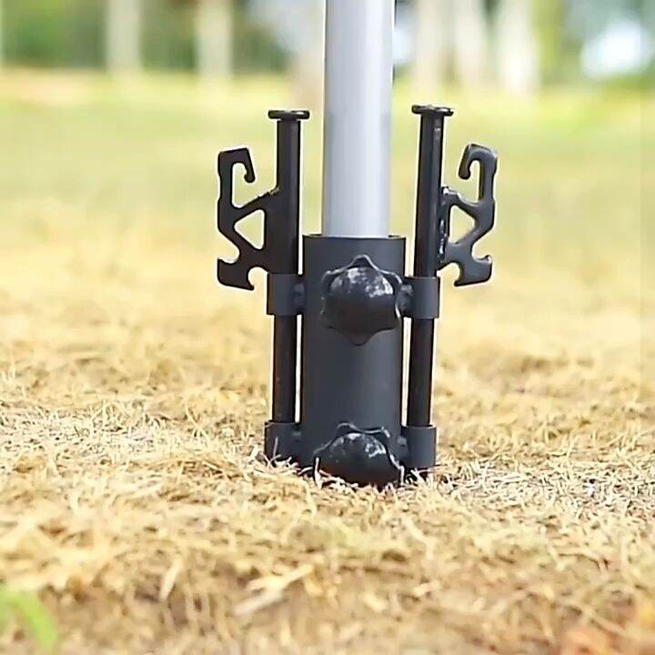 SL_ Adjustable Camping Tent Flysheet Pole Holder Canopy Awning Support ...