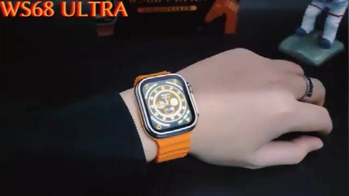 Uonevic สมาร์ทวอทช์ WS68 ULTRA นาฬิกาข้อมือวัดอัตราการเต้นหัวใจลึก ...