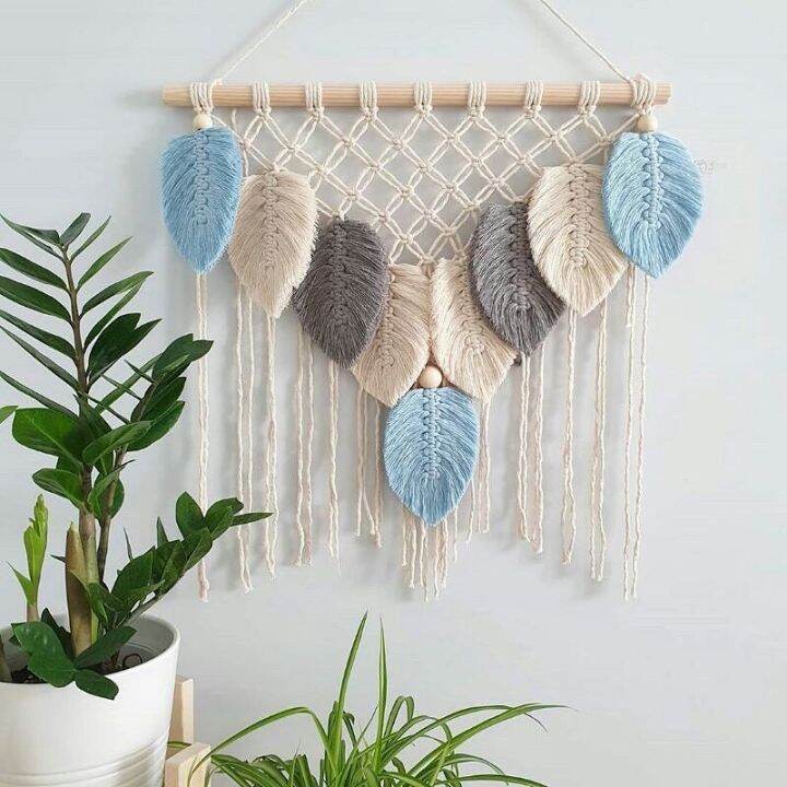 Leaf makrame- hiasan dinding makrame daun -pohon makrame v 9 | Lazada ...