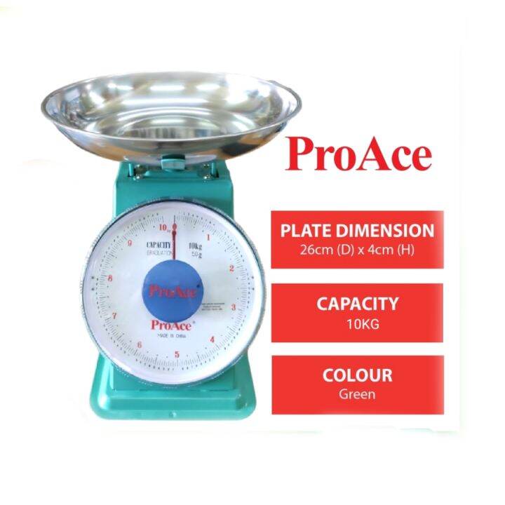 PROACE 10KG Mechanical Scale Penimbang Spring 1 Face Spring Scale ...