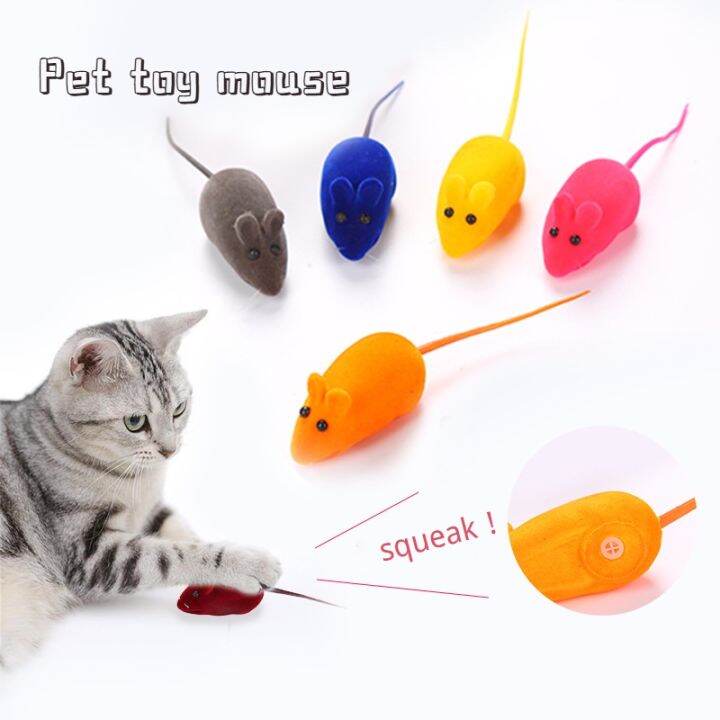 Cats and dogs playing interactive mouse toy chirping sound chasing ...