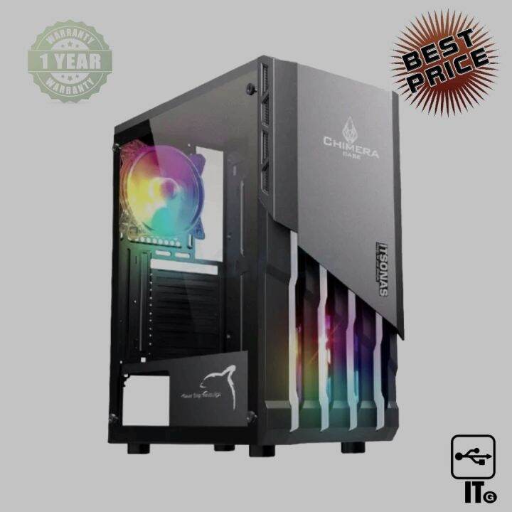 ATX CASE (NP) ITSONAS CHIMERA TG (BLACK/WHITE) ประกัน 1Y เคส เคสคอม เคส ...