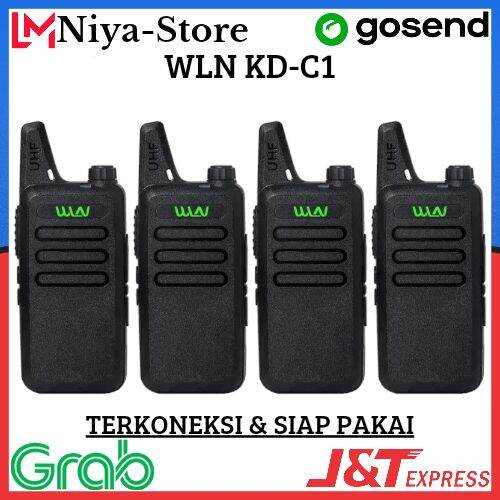Paket 4 Unit Radio Komunikasi HT WLN KD C1 KD-C1 (Free Headset ...
