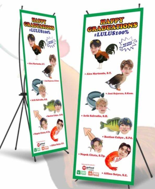 Banner wisuda pecel lele plus Rangka uk 60x160 cm | Lazada Indonesia
