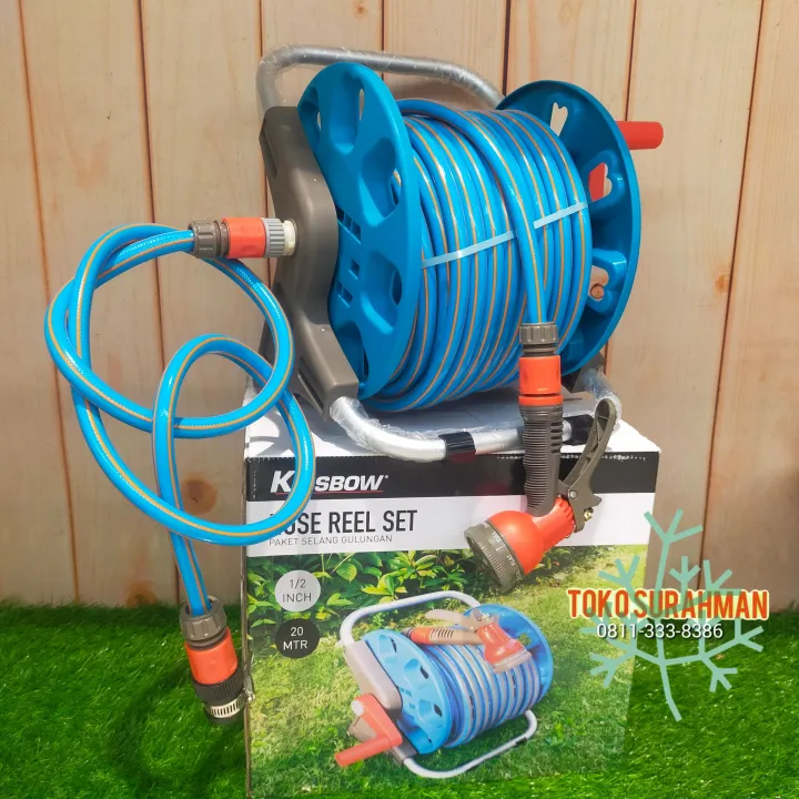 Selang Taman Krisbow 20 Meter dengan Kerangka dan Semprotannya | Lazada Indonesia