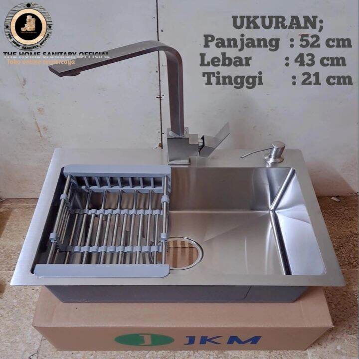Paket komplit (KRAN SIKU L) Bak Cuci Piring, Wastafel, KITCHEN SINK JKM ...