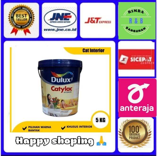 cat tembok DULUX CATYLAC interior galon 5 kg | Lazada Indonesia