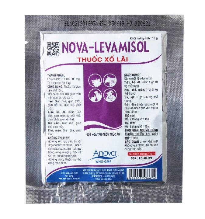 NOVA-LEVAMISOL THUOC XỔ LÃI GÓI 10Gr | Lazada.vn