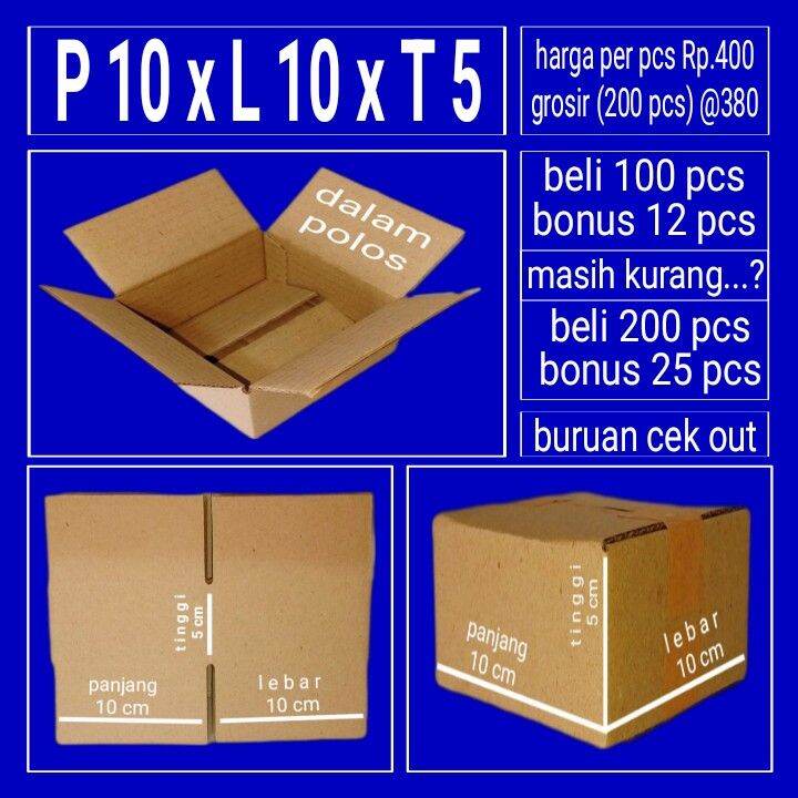 Kardus Box 10x10x5 (3 PCS) | Lazada Indonesia