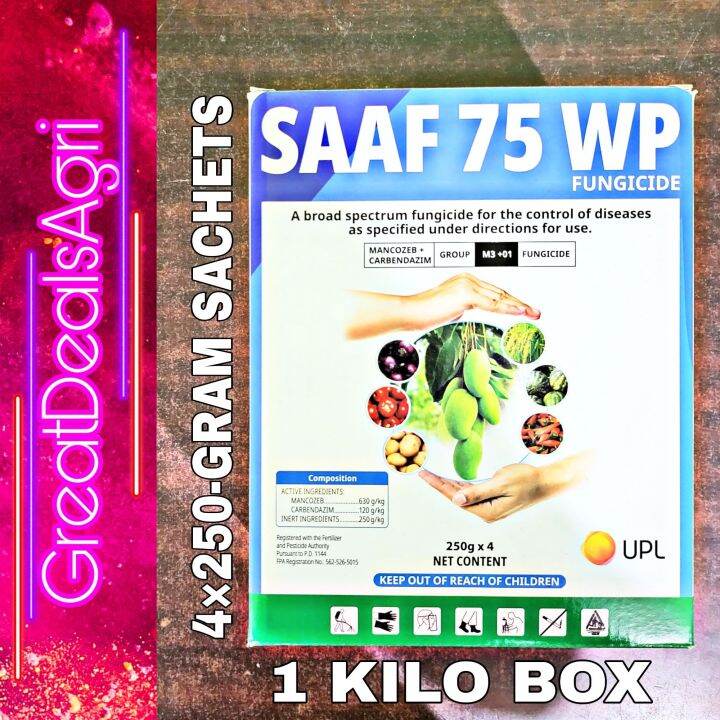 SAAF 75 WP MANCOZEB + CARBENDAZIM FUNGICIDE (1 KILO BOX) by UPL | Lazada PH