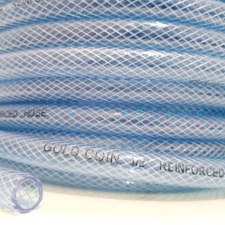 Selang Air 1/2 Inchi Tebal 2 MM 25 Meter Selang Benang Bening Murah ...