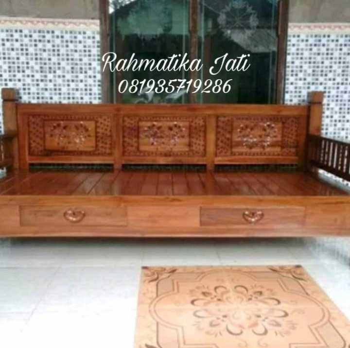 bale bale kayu jati minimalis ukuran 80 x 180 cm murah | Lazada Indonesia